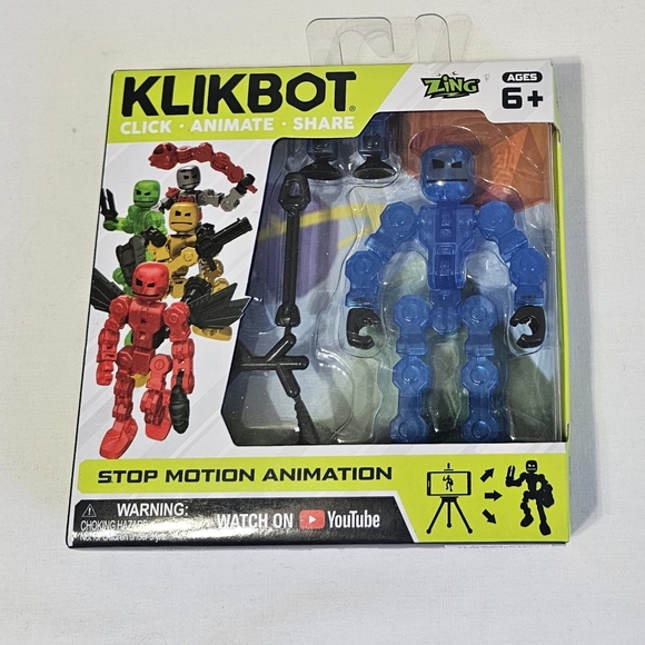 Zing Toys | Toys | Klikbot Stop Motion Animation Figure Blue Single ...